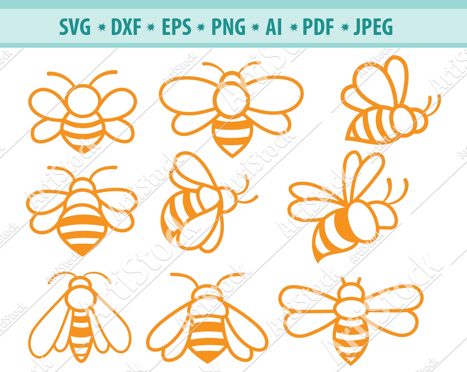 BEE SVG Honey Svg Queen Bee Svg Bee Clipart Bumble Bee - Etsy