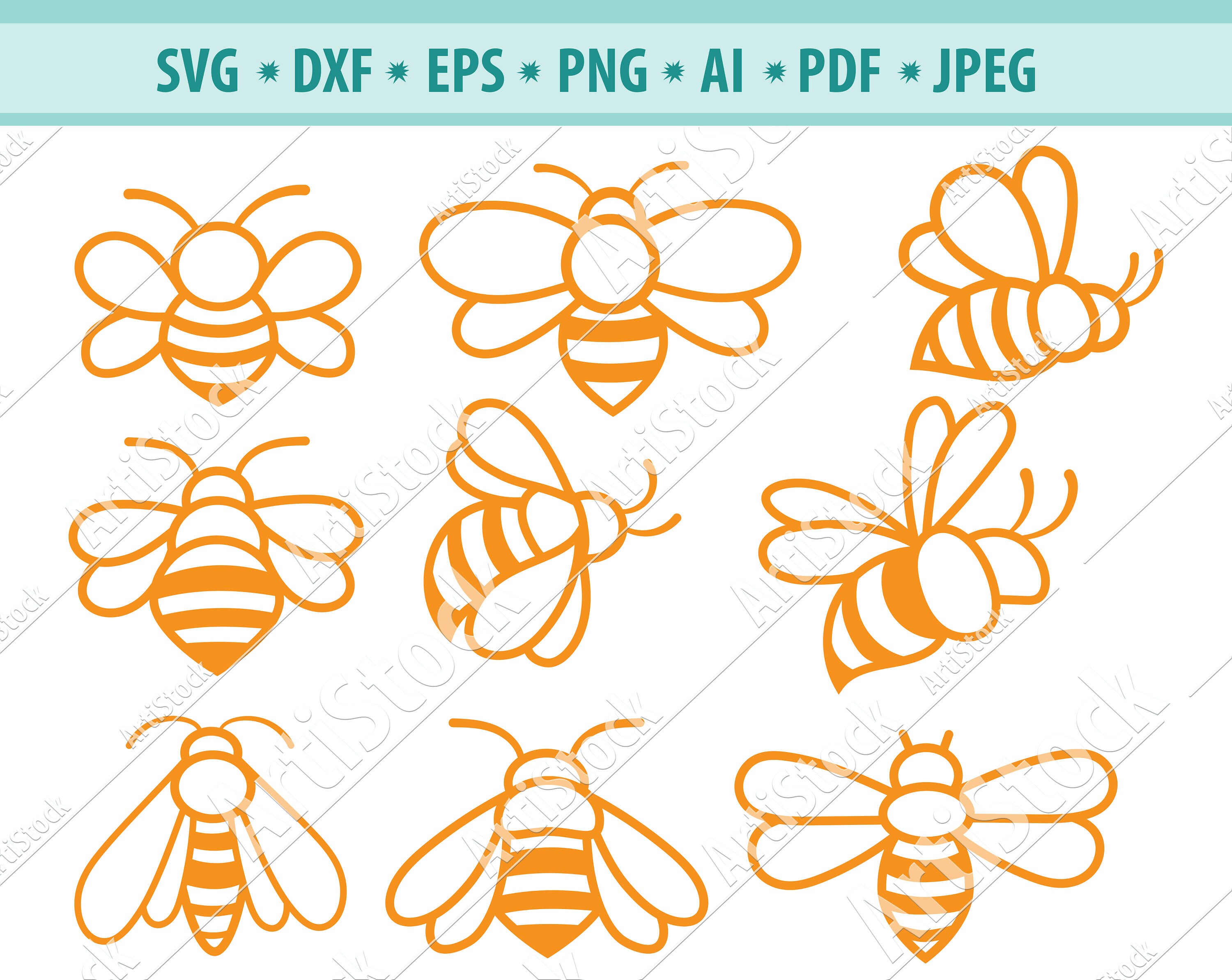 BEE SVG Honey Svg Queen Bee Svg Bee Clipart Bumble Bee | Etsy