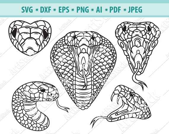 Snake Svg Cobra SVG Head Snake Clipart Reptile Svg File - Etsy Australia