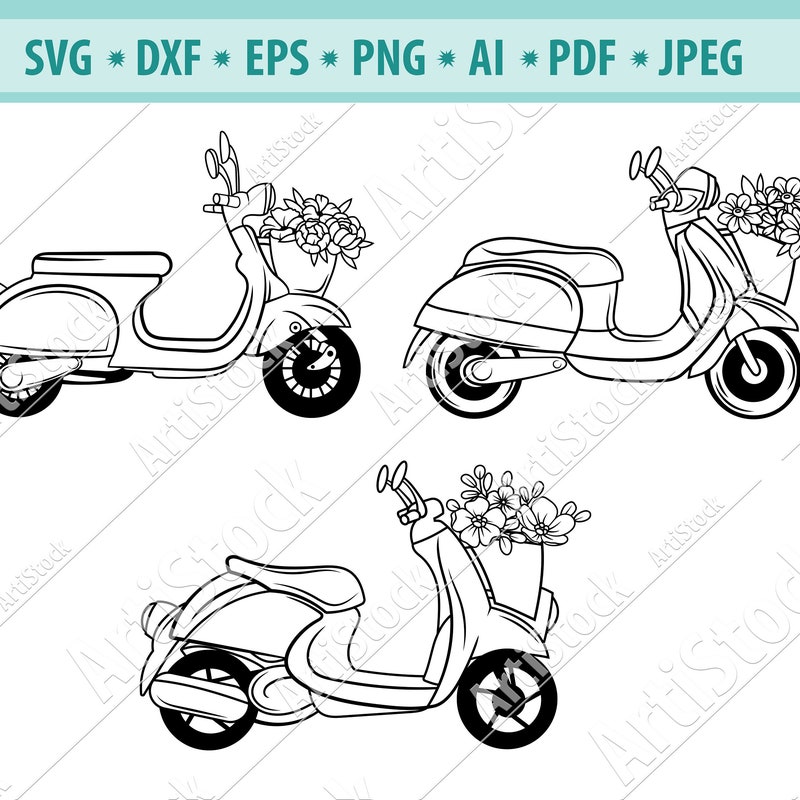 Scooter Svg - Etsy