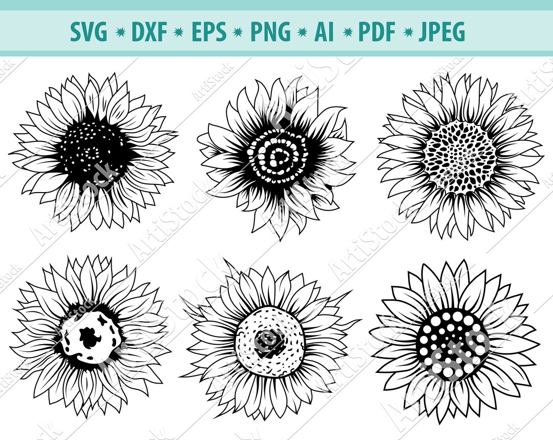 Sunflower Svg, Sunflower Clipart, Sun Svg, Flowers Svg, Sunflower ...