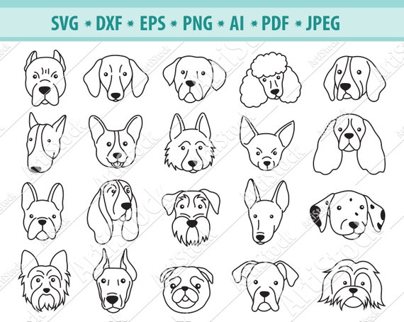 Dog Face Svg Puppy Svg Dog Clipart Dogs Breeds Png Cute | Etsy UK