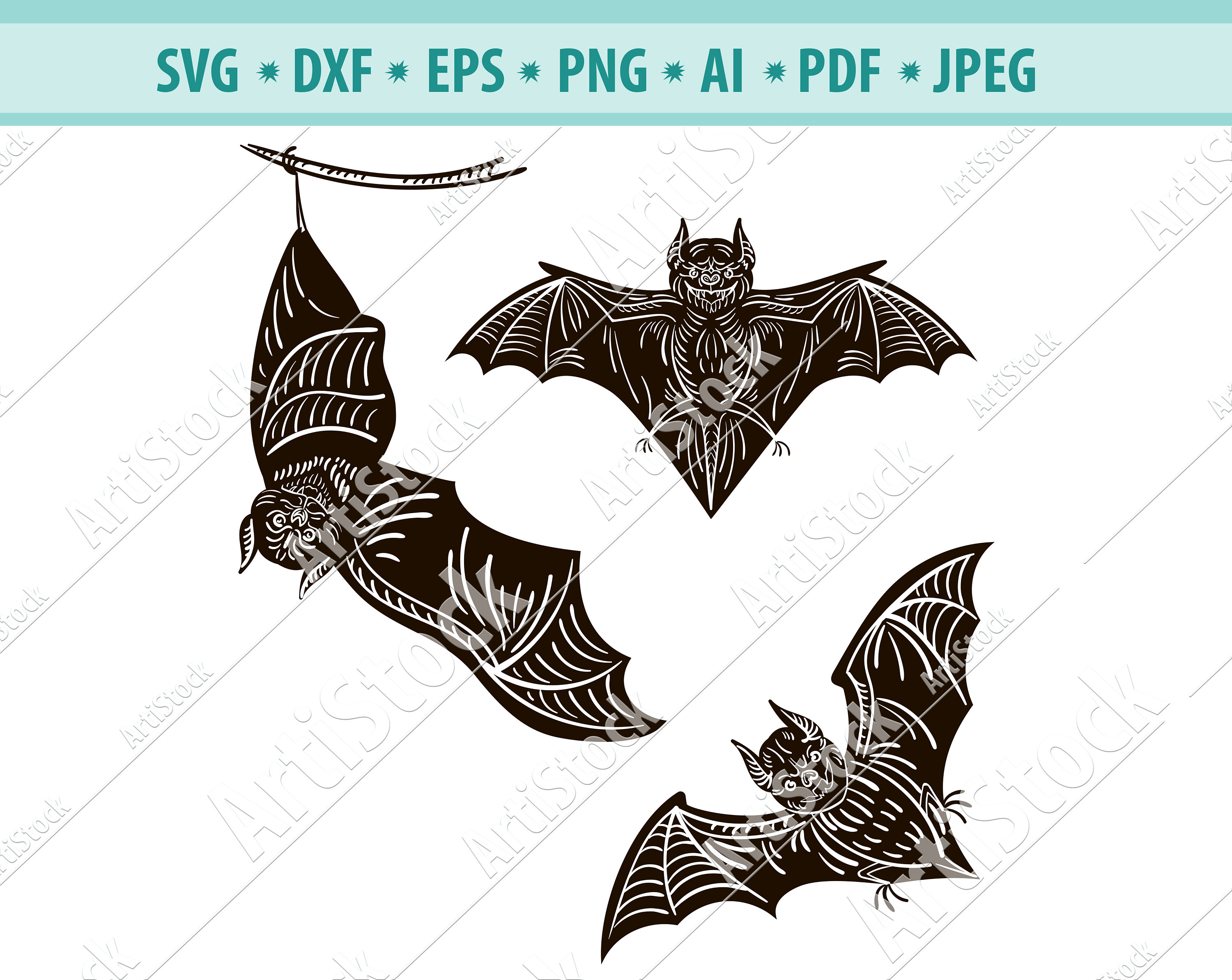 Happy Halloween Svg Halloween Svg files Halloween Cricut files Bats ...