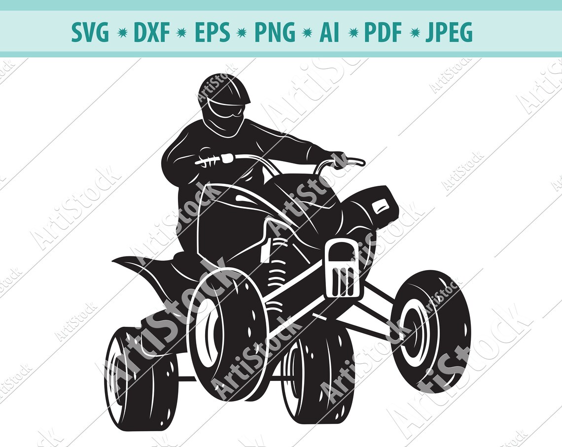 ATV Svg 4 Wheeler Svg Atv Motocross Svg Quad Bike Svg ATV | Etsy