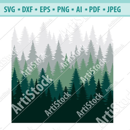 Forest Svg File Spruce Forest Svg Nature Svg Forest - Etsy Canada