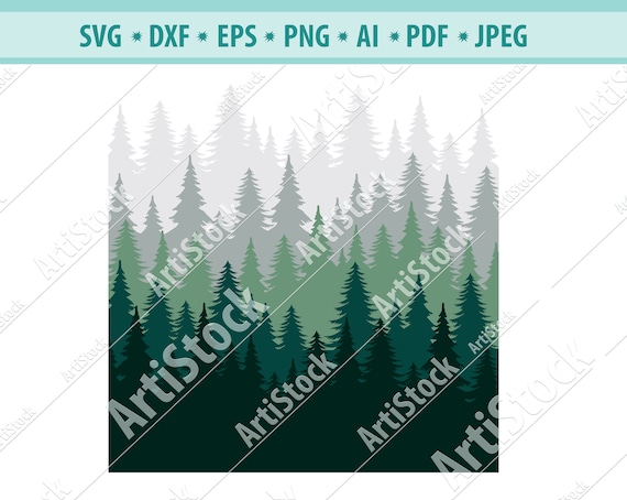 Forest Svg File Spruce Forest Svg Nature Svg Forest | Etsy
