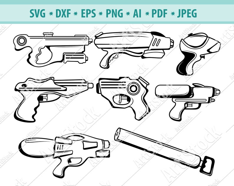 Water Gun SVG File Water Gun Clipart Water Gun Files for | Etsy