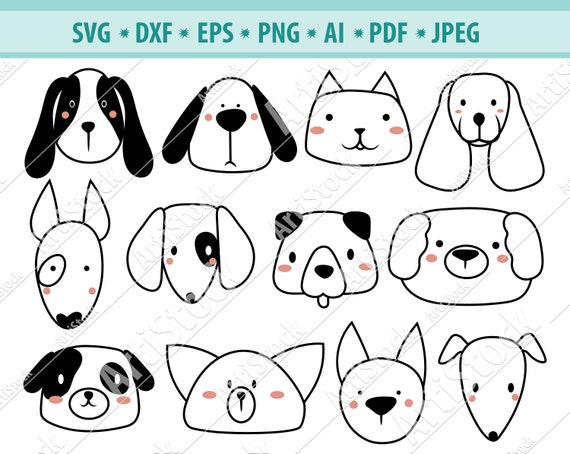 Dog Face Svg Puppy Svg Dog Clipart Dogs Breeds Png Cute - Etsy
