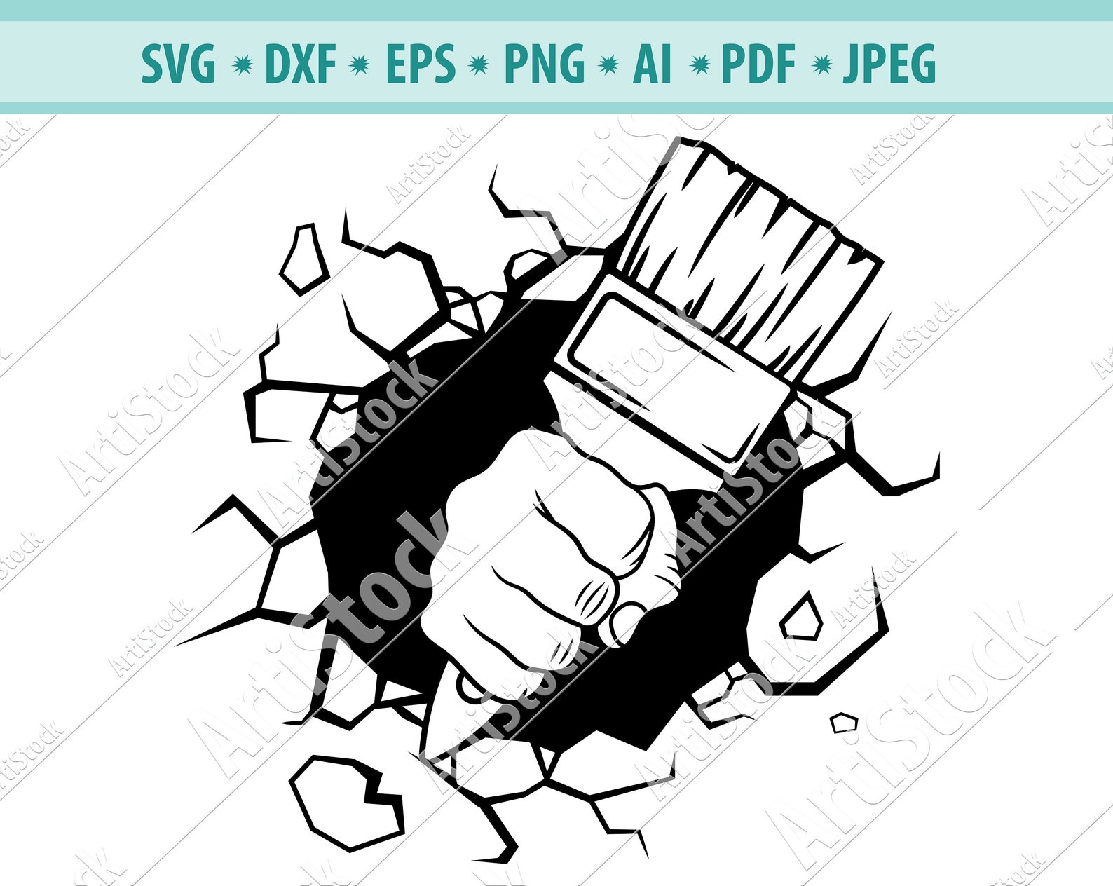 Brush Svg File Smash Wall Painter Svg File Painter Svg - Etsy