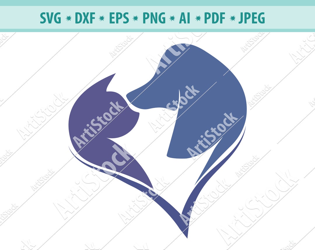 Cat & Dog SVG DXF PNG Cricut Silhouette Cut Files, Paw Medical Pet ...