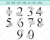 Floral Numbers Svg Herbal Numbers Svg Botanical Numbers Svg - Etsy