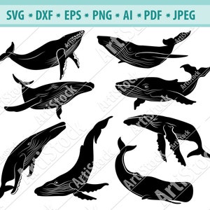 Humpback Whale SVG Humpback Whale SVG Whale Clipart | Etsy