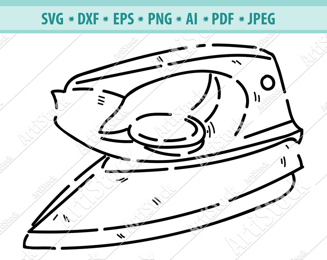 Iron Svg Iron Silhouette Svg Ironing Svg Iron Clipart Iron Svg for ...