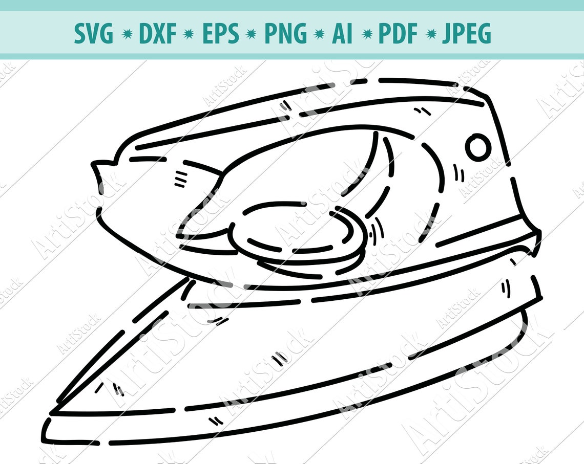 Iron Svg Iron Silhouette Svg Ironing Svg Iron Clipart Iron Svg for ...