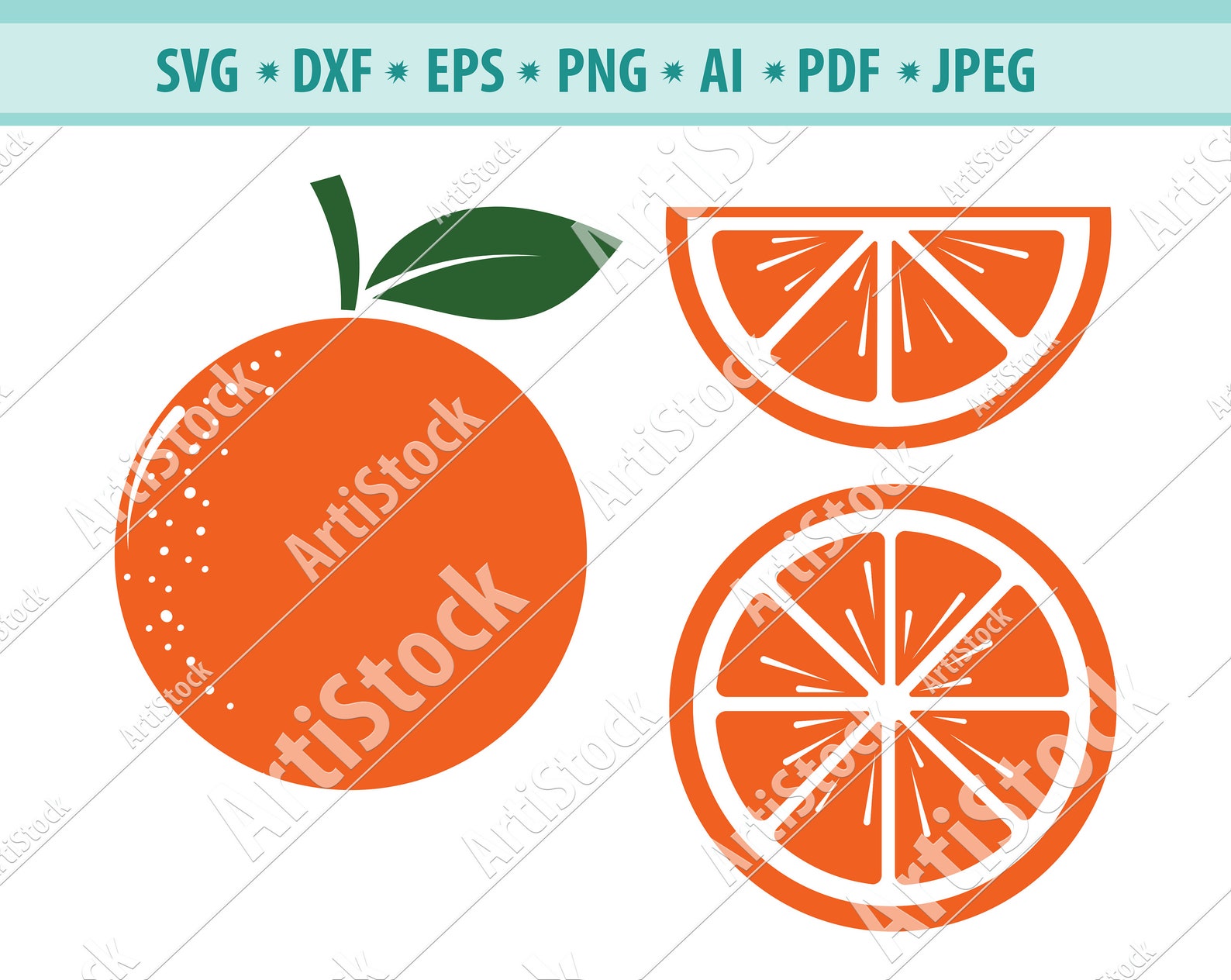 Orange SVG Orange slice Svg Citrus SVG Orange cut file | Etsy