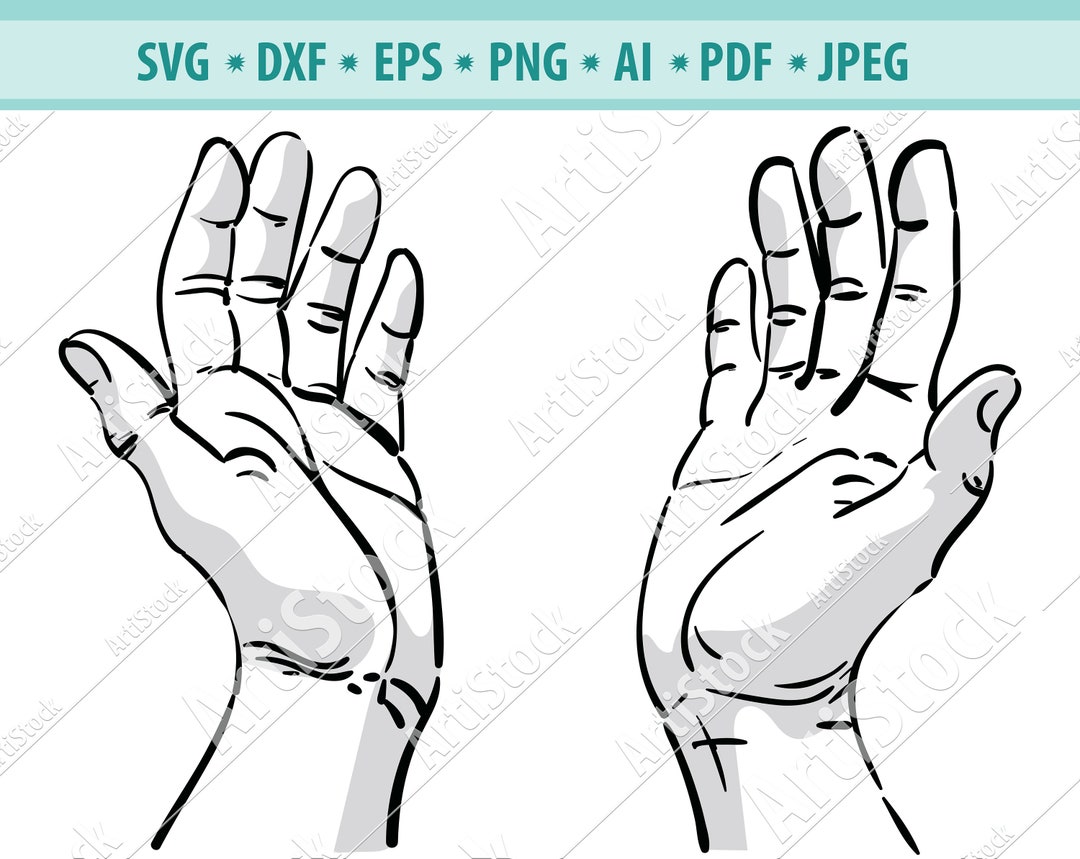 Hand White Background Communication Sign Showing People Arm Holding ...