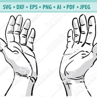 Pointing Hand Svg, Vintage Hand Svg Vector Clipart, Hand Sketch Svg Dxf ...