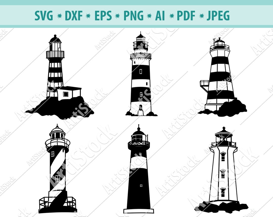 Lighthouse Svg,sea Svg,ocean Svg, Light House Svg, Clip-art,silhouette ...