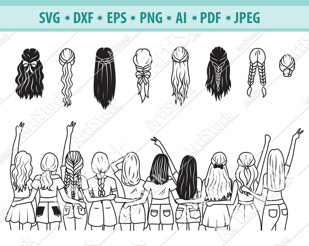 Best Friends Svg, Besties Svg, Best Girlfriends Svg, Friends Forever ...