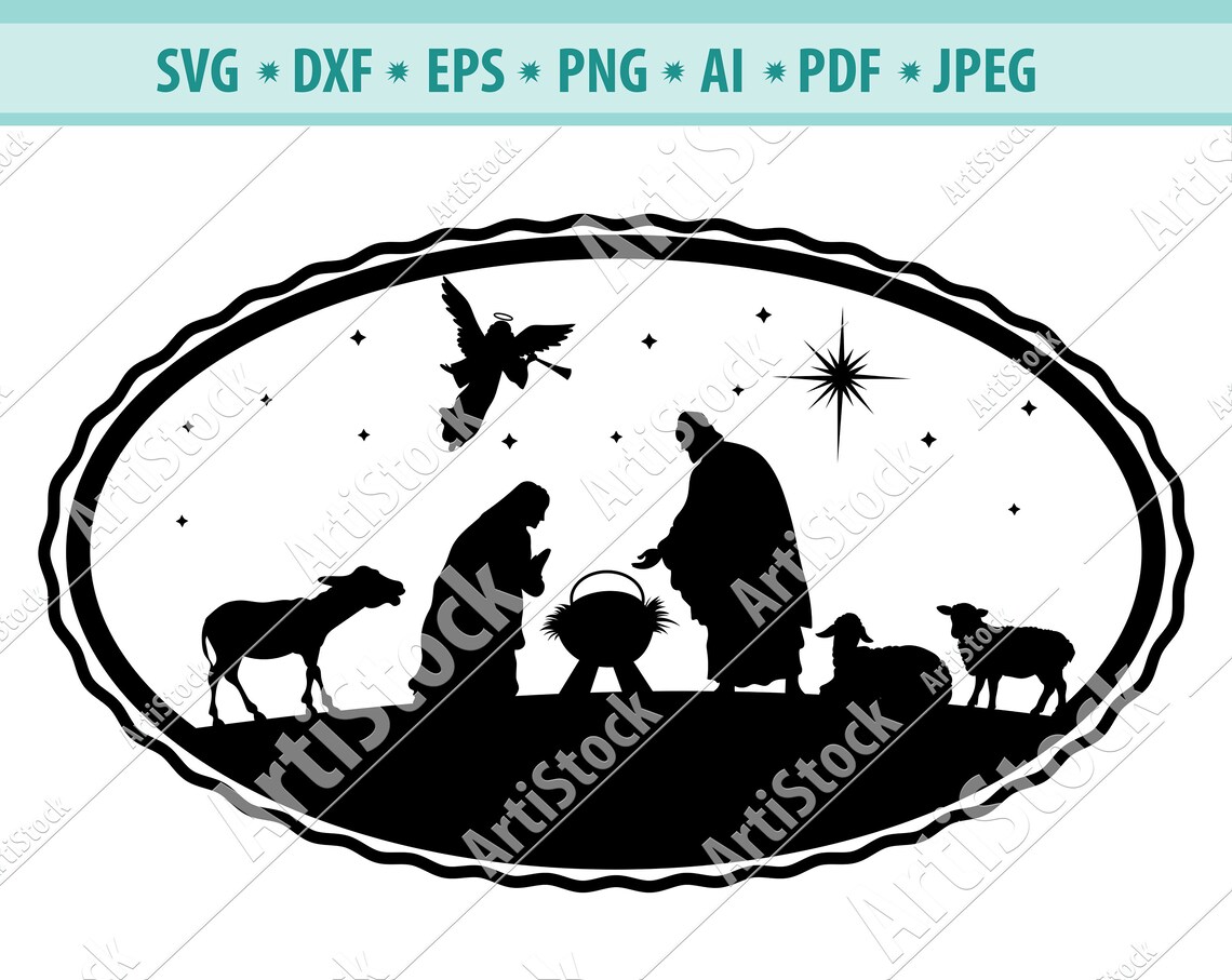 Krippe SVG Krippe Svg Weihnachten SVG Urlaub Dekoration - Etsy Schweiz