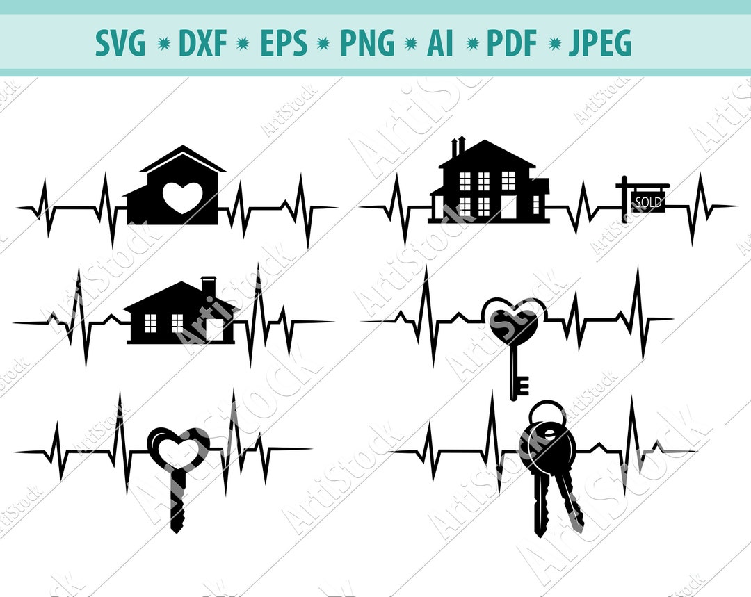House Svg, Keys Svg, Realtor Logo With Heart Svg, House Clipart ...