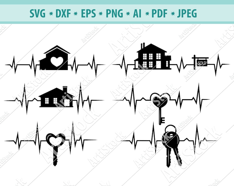 House Svg, Keys Svg, Realtor Logo With Heart Svg, House Clipart ...