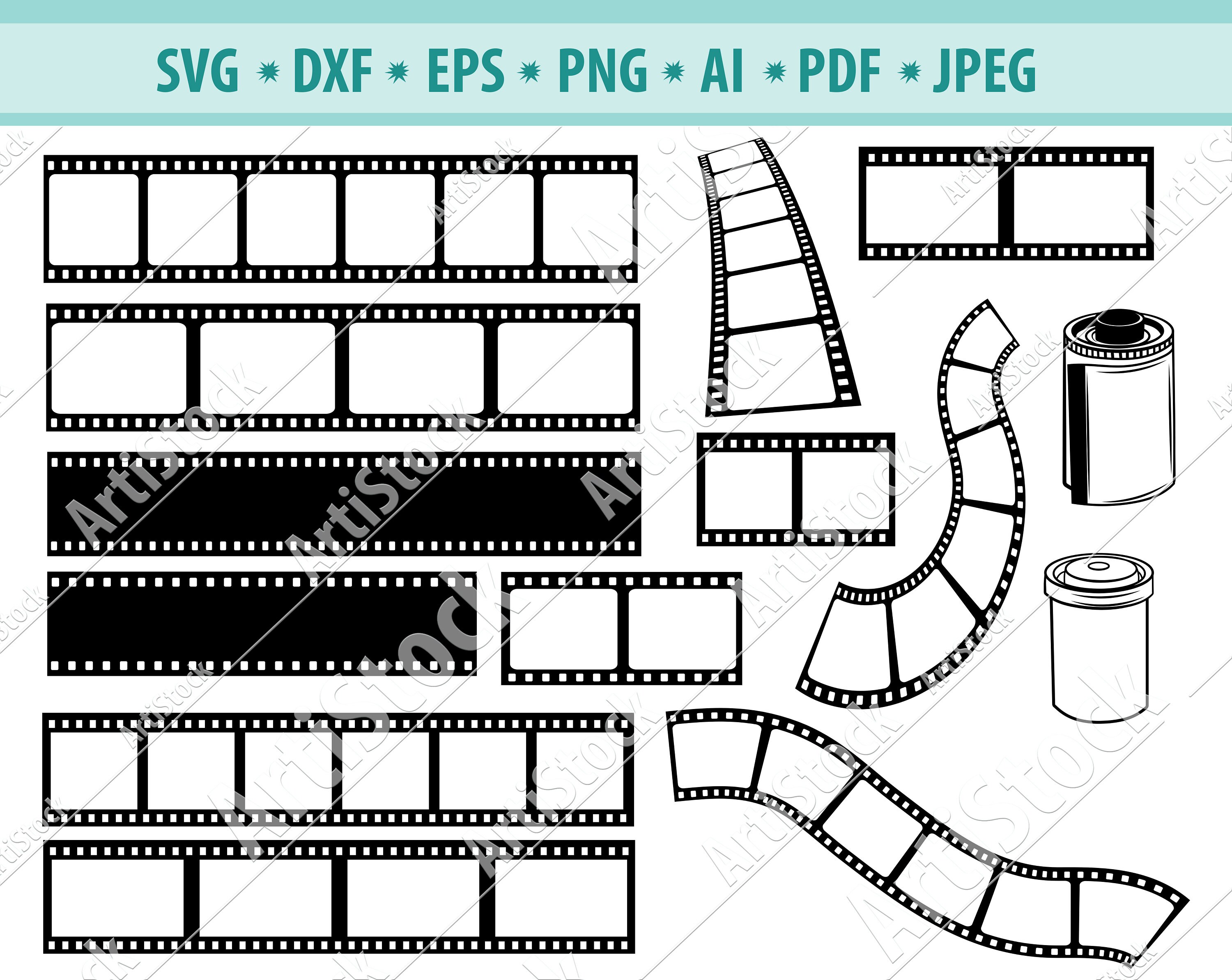Camera Film Strip SVG, Photo Svg, Film Svg, Photo Strip Clipart ...