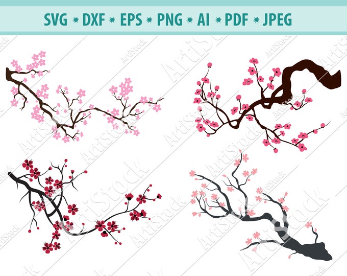 100+ Sakura Tree SVG Bundle, Instant Digital Download, PNG, SVG Cut ...