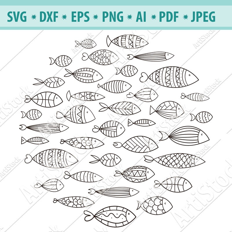 Fish Svg - Etsy