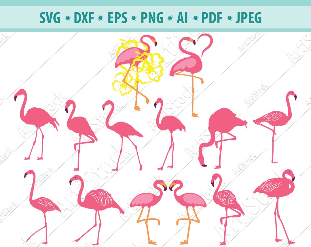 Flamingo SVG, DXF, PNG, Cut Files,flamingo,flamingo Bird,flaming Dxf ...