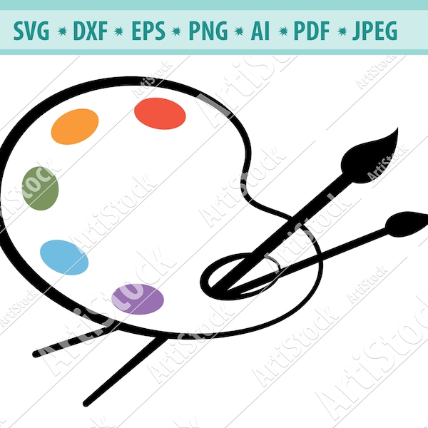 Paint Palette Svg - Etsy