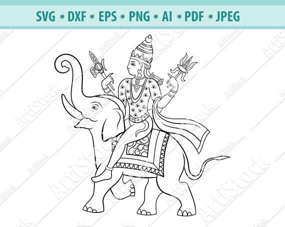 Goddess Indra Svg God Indra Svg Hindu Goodness Svg Indian - Etsy Denmark