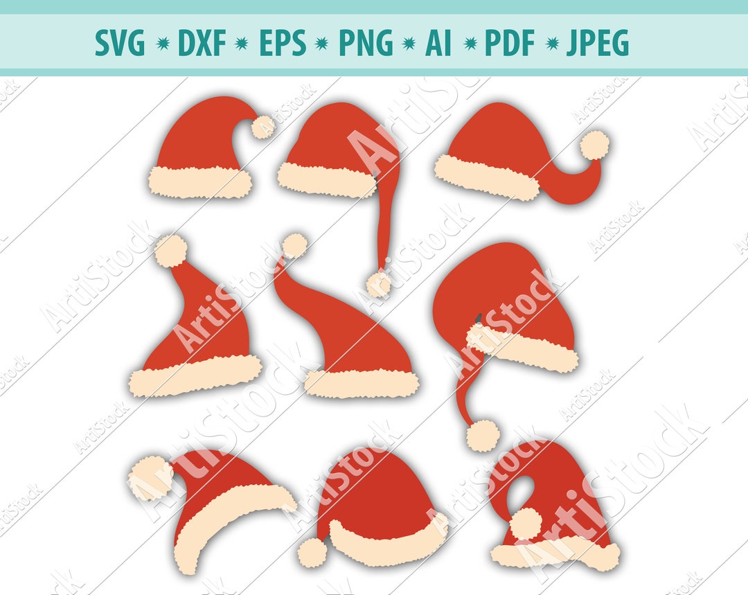 Santa Hat Svg File/ Santa Hat Svg, Dxf, Png/ Printable/ SVG Cut File ...
