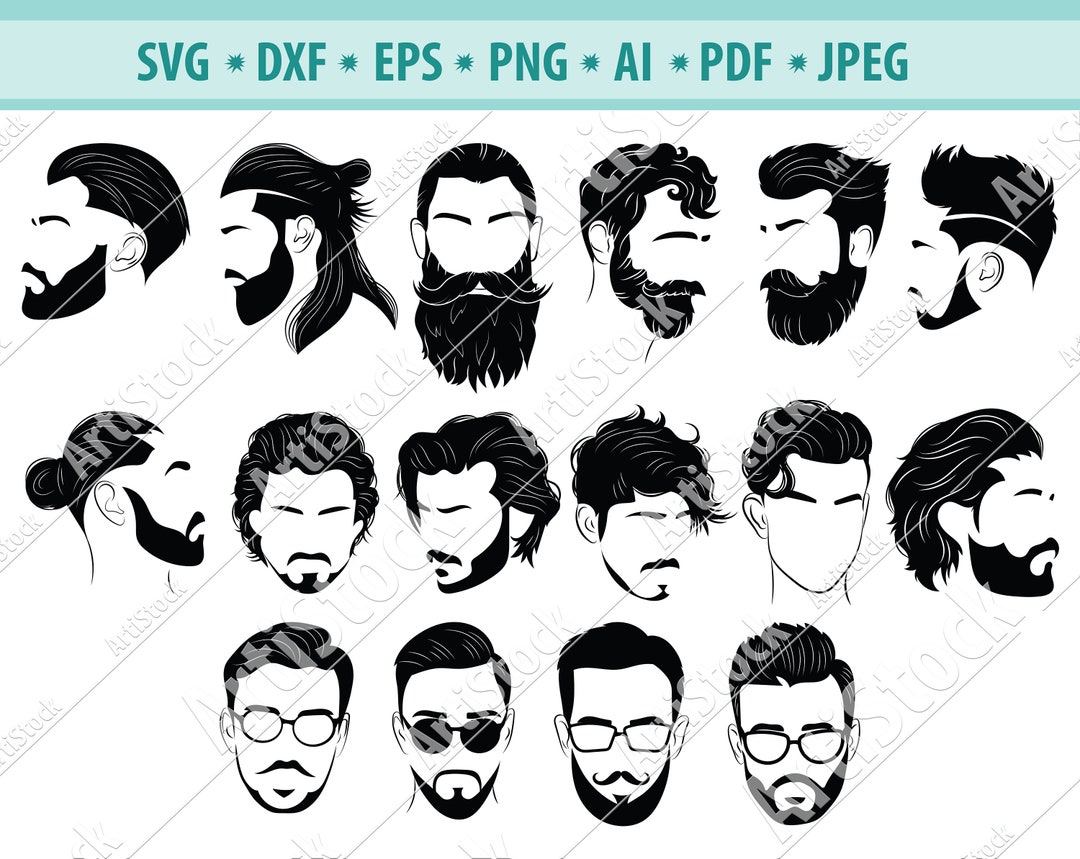 Beard Man SVG, Beards Svg, Beard Svg, Beard Clipart, Beard Man Face Svg ...