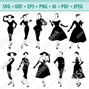 Woman SVG Lady SVG Fashion Dresses Girl Svg Evening Dress | Etsy