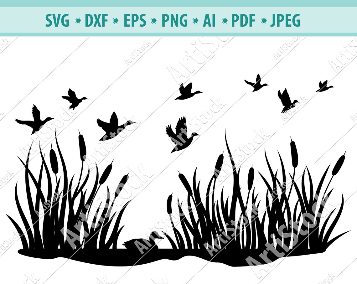 Flock of Birds SVG Vector Silhouette of Birds SVG Flying | Etsy