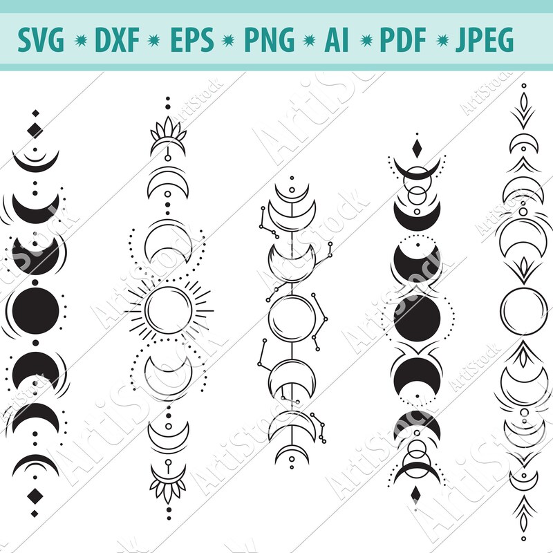 Moon Svg - Etsy