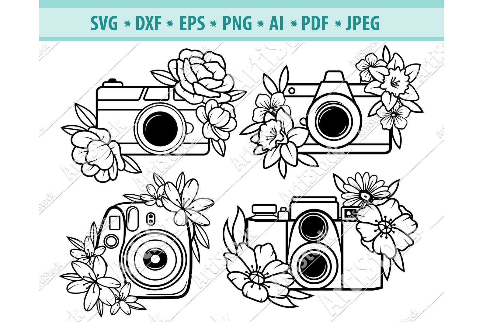 Camera Svg Floral Camera Svg Photography Svg Photographer - Etsy