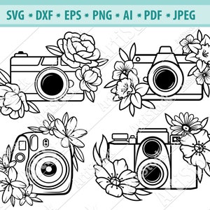 Camera Svg Floral Camera Svg Photography Svg Photographer | Etsy