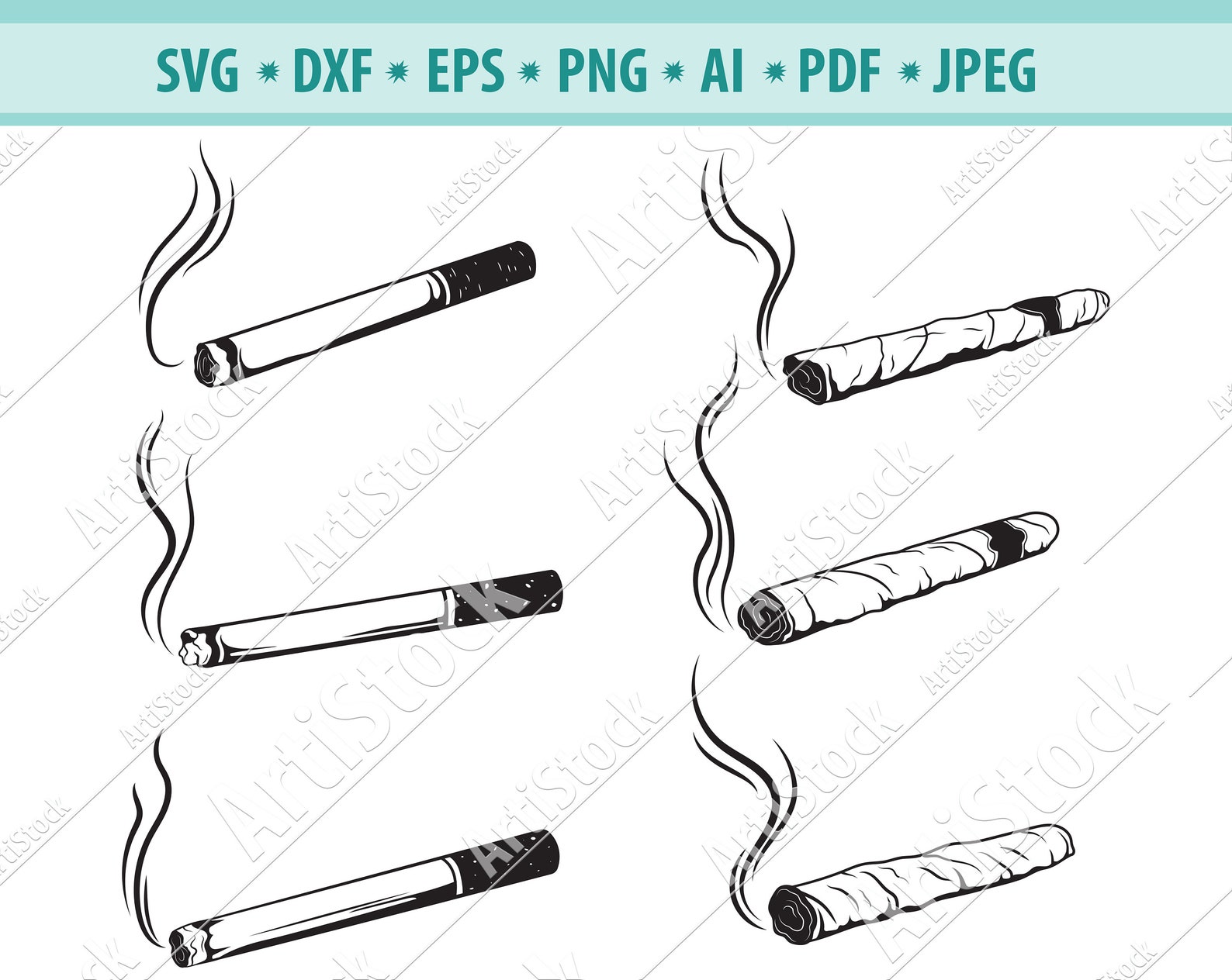 Cigarettes Svg File Cigarette Svg Cigarette Clipart | Etsy