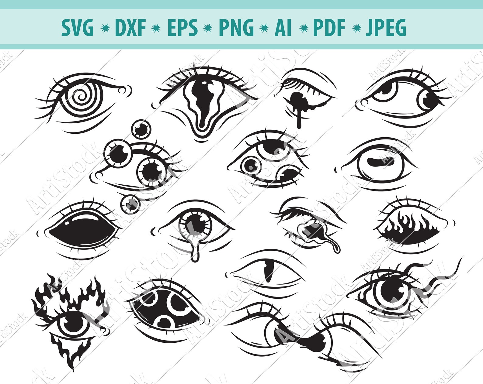 Halloween Eyes Svg Eyes Svg Creepy Eye Svg Eyelashes Svg - Etsy