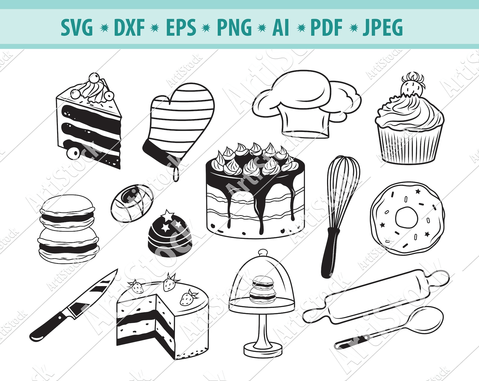 Cake Svg Birthday Cake Svg Bakery Svg Food Svg Donut Svg | Etsy