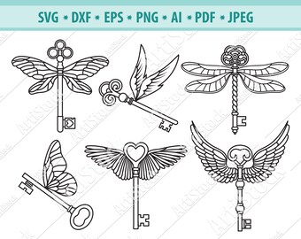 Skeleton Key Heart - Etsy