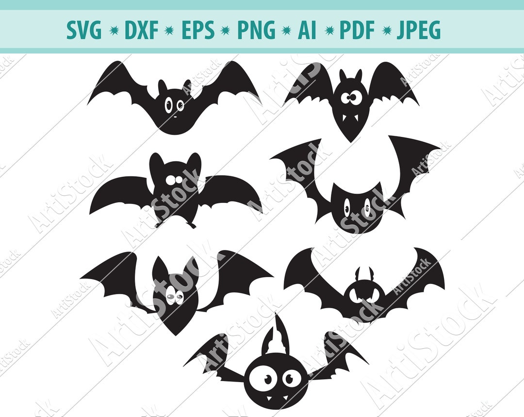 Bat SVG Bundle, Bat SVG, Clipart, Bat Cut Files for Silhouette, Files ...