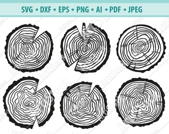 16 Tree Slice Slab , Trunk Stump Svg, Lumber Svg, Lumberjack Cutting ...