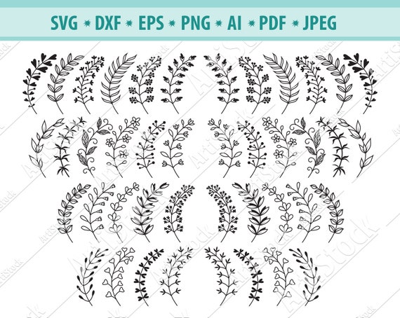 Hoja Svg file Ramas svg Hojas Svg Laurel Wreath Svg - Etsy España