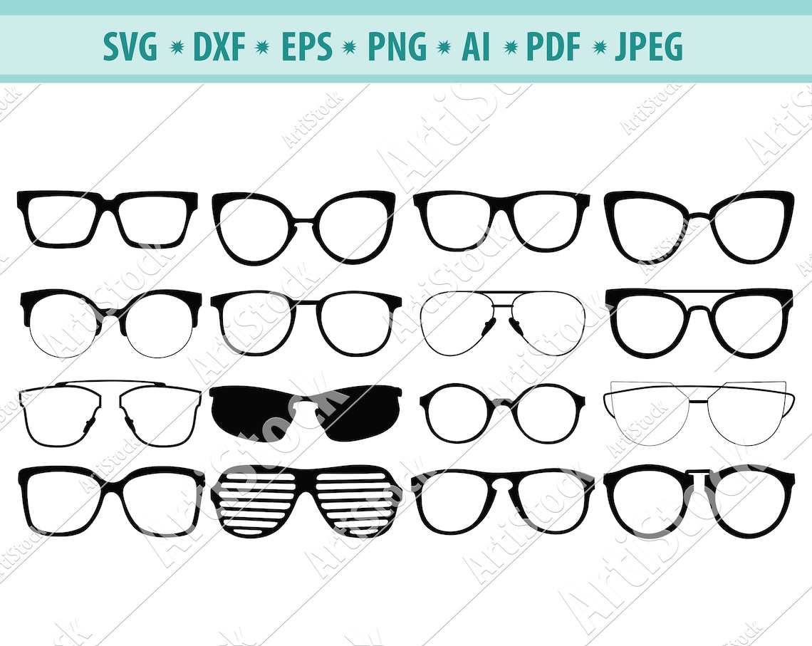 Eye Glasses Svg Eye Glasses Svg Files Eye Glasses Clipart - Etsy
