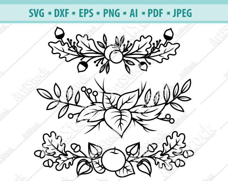 Autumn Wreath Svg Thanksgiving Svg Fall Harvest Florals | Etsy