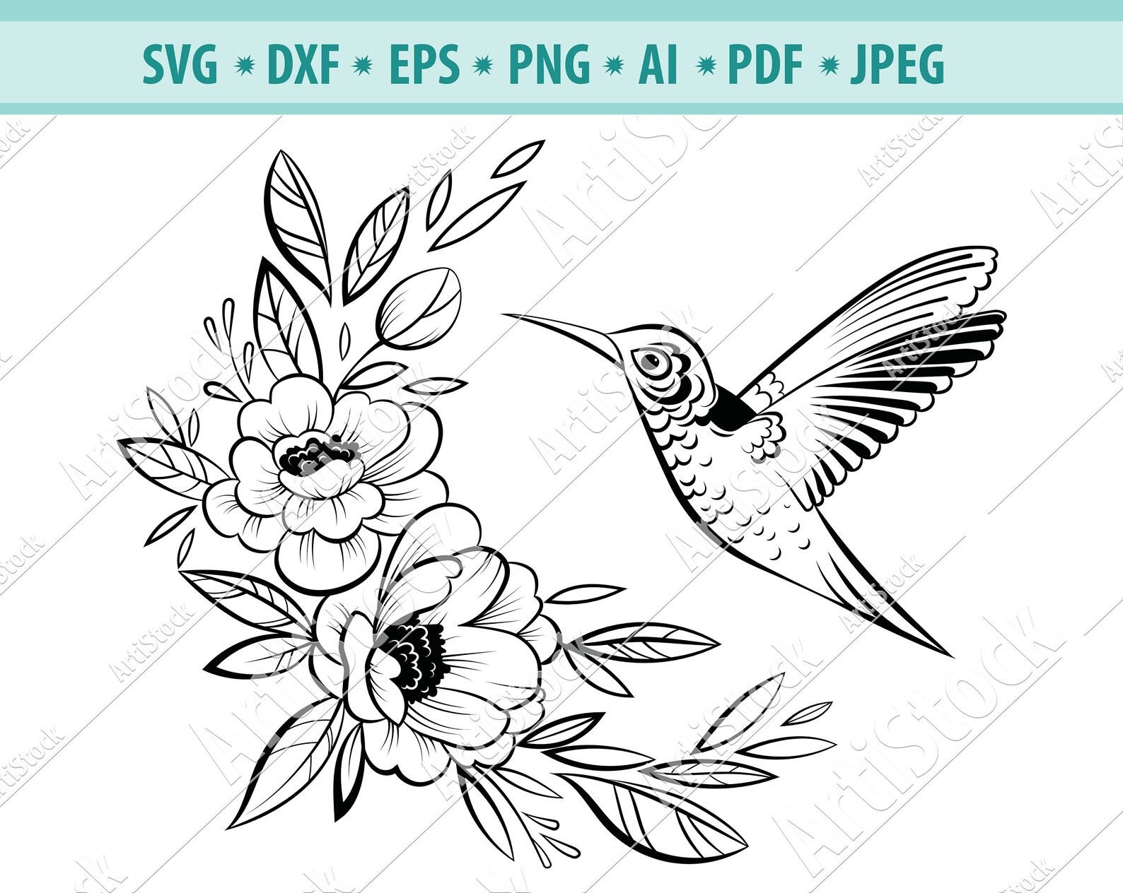 Hummingbird SVG File, Hummingbird Wreath Svg File, Hummingbird ...