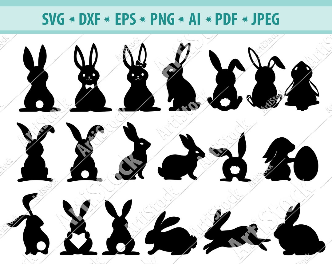 Easter Bunny Svg, Easter Svg, Rabbit Svg, Bunny Svg, Rabbit Clipart Svg ...